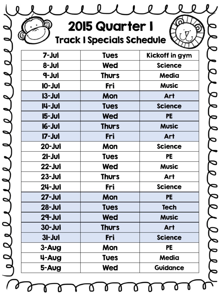 2015 Q1 Specials Schedule | PDF | Travel | Art