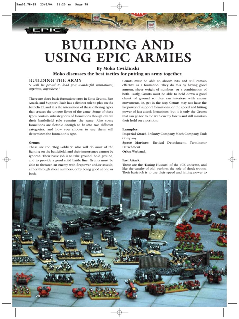 Building Effective Epic Armies | PDF