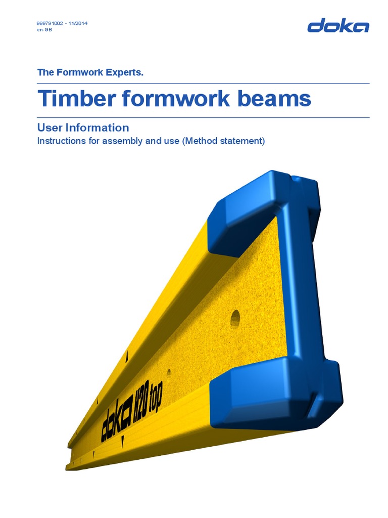 Doka H20 Beam | PDF | Safety | Bending