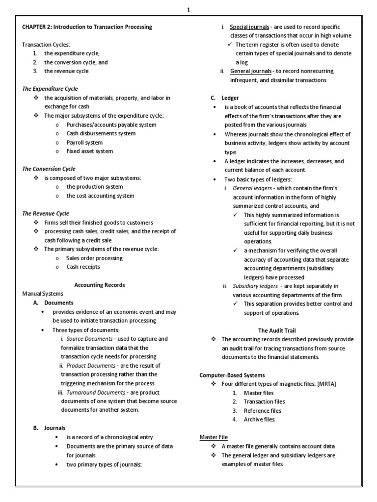 Chapter 2: Transaction Processing Overview | PDF | Business | Computing