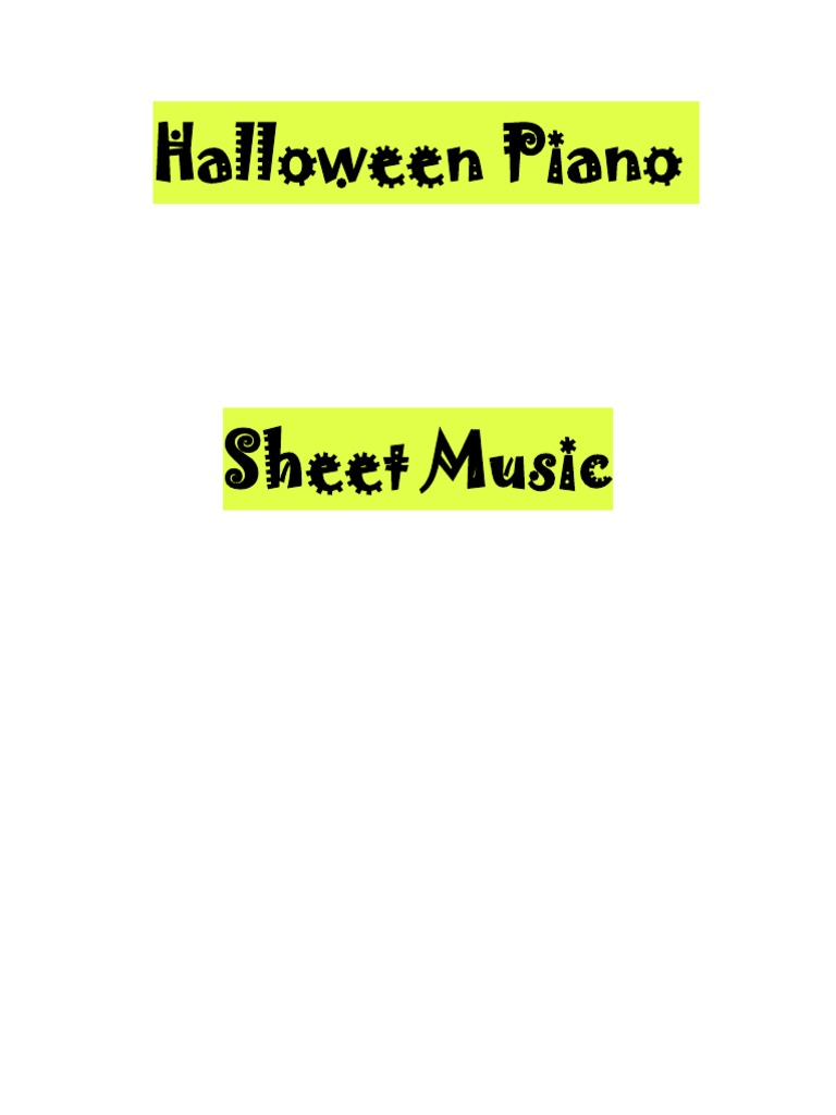 Halloween Piano Sheet Music | PDF