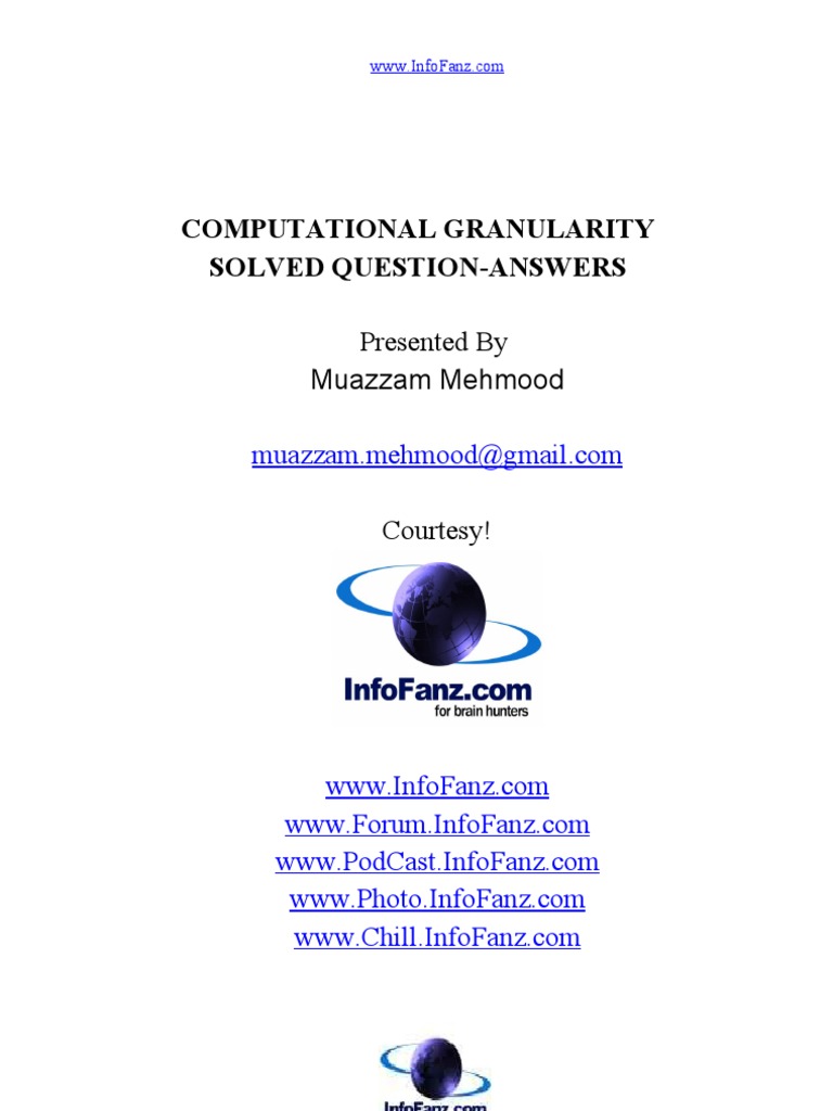 Computational Granularity by InfoFanz | PDF | Parallel Computing ...