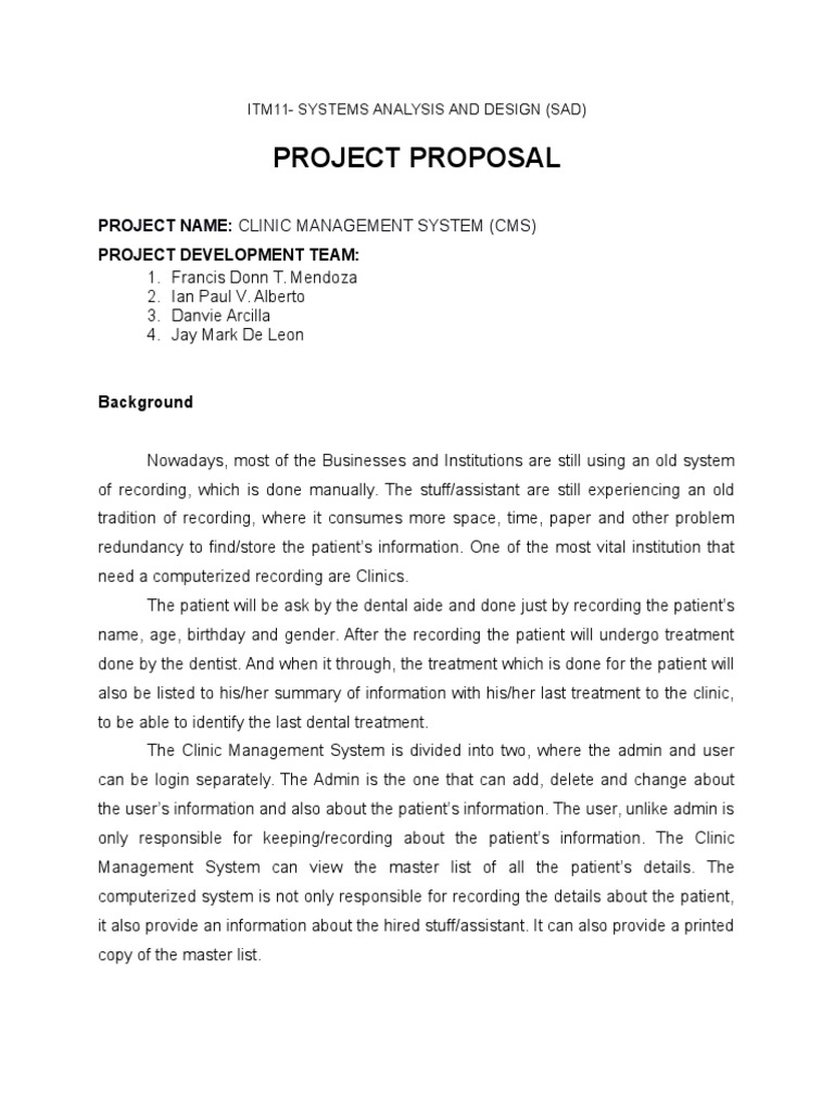 Clinic Management System Final | PDF | Clinic | Patient