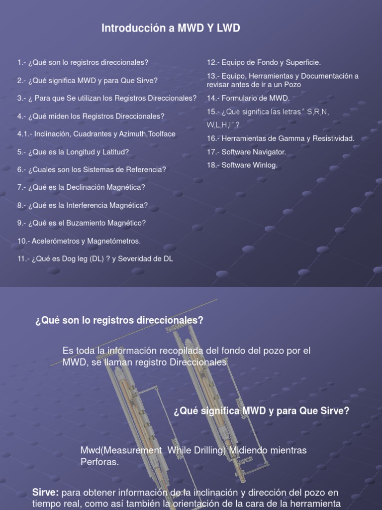 Introduccion Al MWD y LWD | PDF | Azimut | Longitud