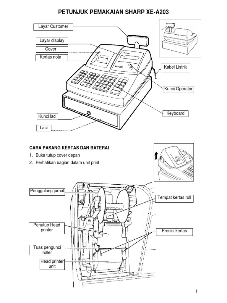 Pemakaian Sharp Xe A203 PDF | PDF
