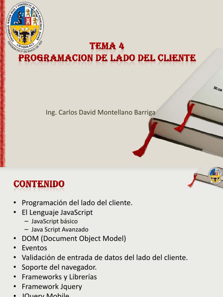 Tema 4. Programacion Del Lado Del Cliente | PDF | Script Java | Red mundial