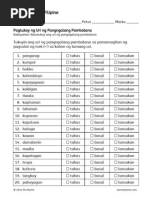 Aspekto NG Pandiwa - Worksheet | PDF | Morphology | Languages