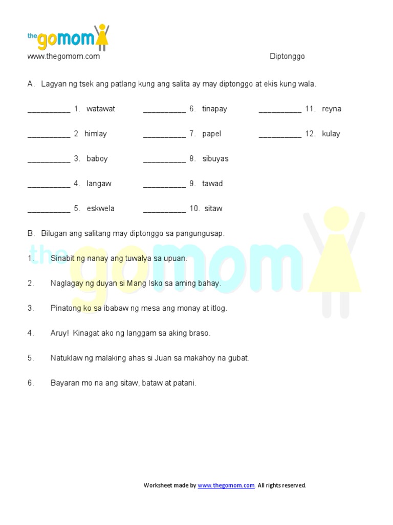 Diptonggo Worksheet Grade 2 Mga Paksa - vrogue.co Diptonggo Worksheet Grade 2 Mga Paksa - vrogue.co