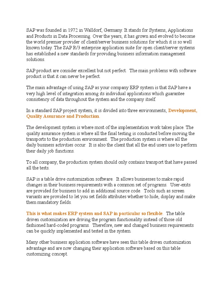 SAP Founded in 1972 in Germany | PDF | Sap Se | Information Technology ...