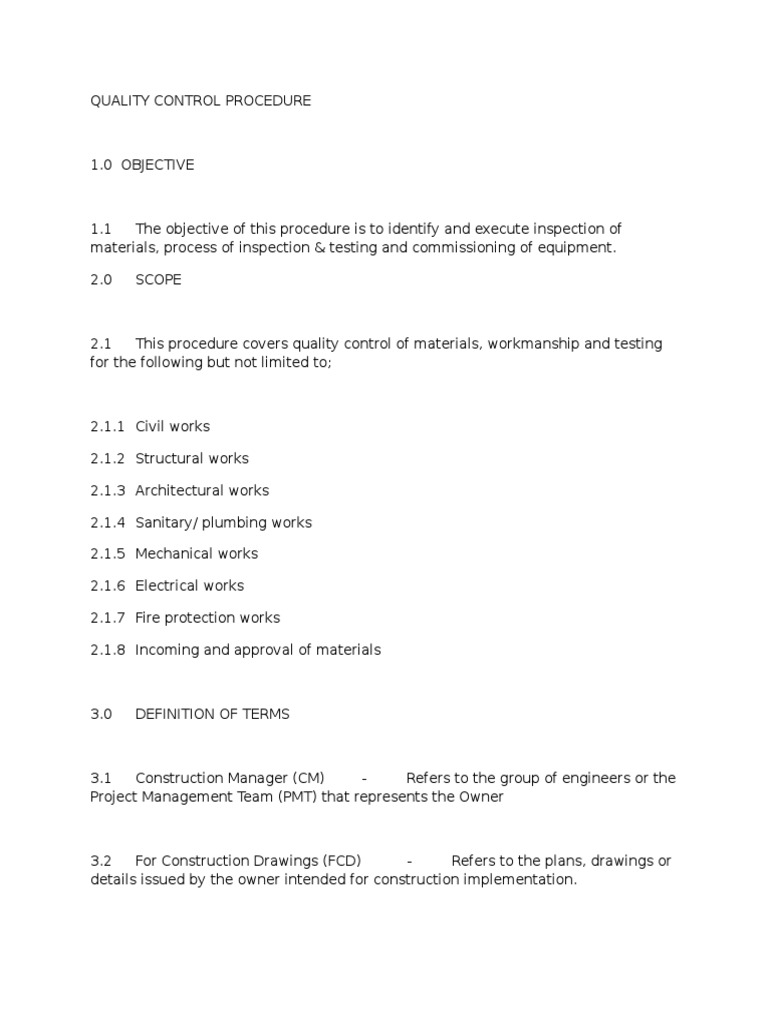 Civil Quality Control Procedure | Calibration | Concrete