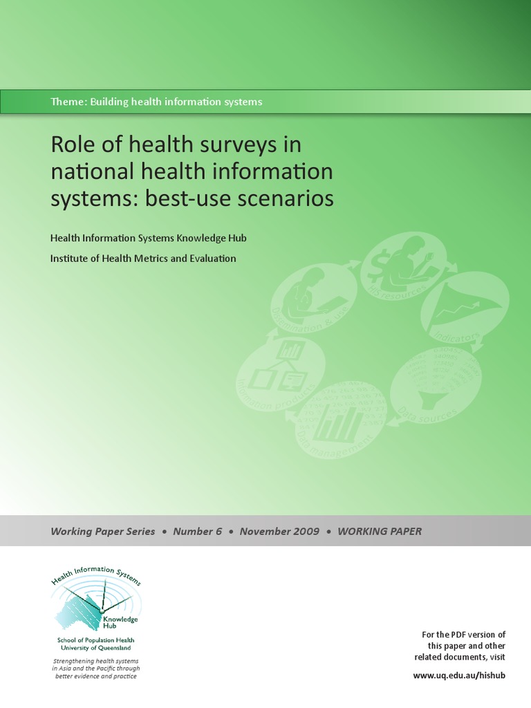 Role of Health Surveys in National Health Information Systems: Best-Use ...