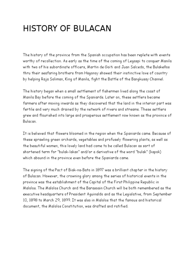 History of Bulacan | PDF | Philippines | Unrest