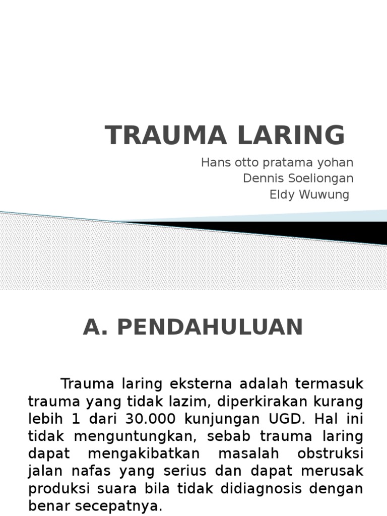 Trauma Laring | PDF | Sains & Matematika