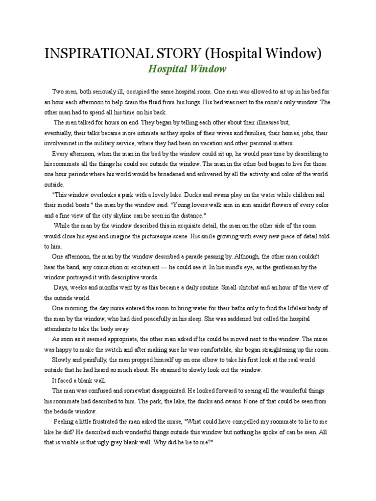 The Hospital Window | PDF