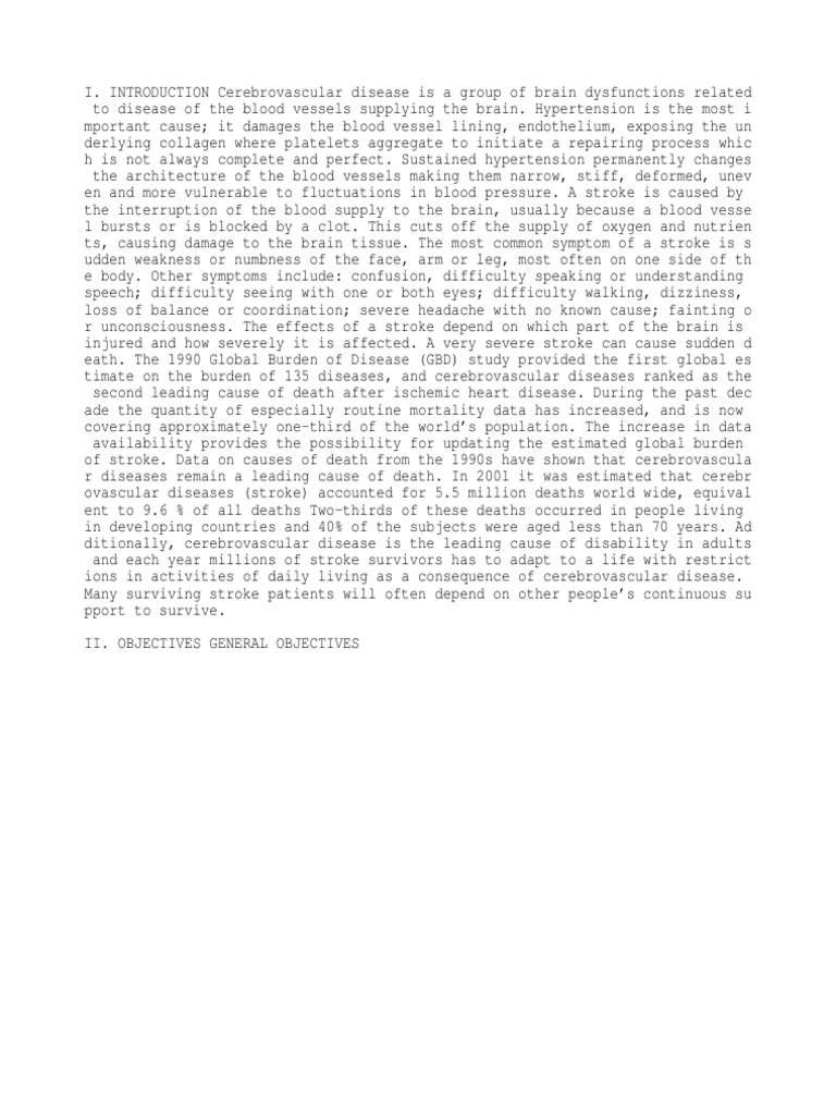 Cvd Case Study Pdf Cerebrum Brainstem