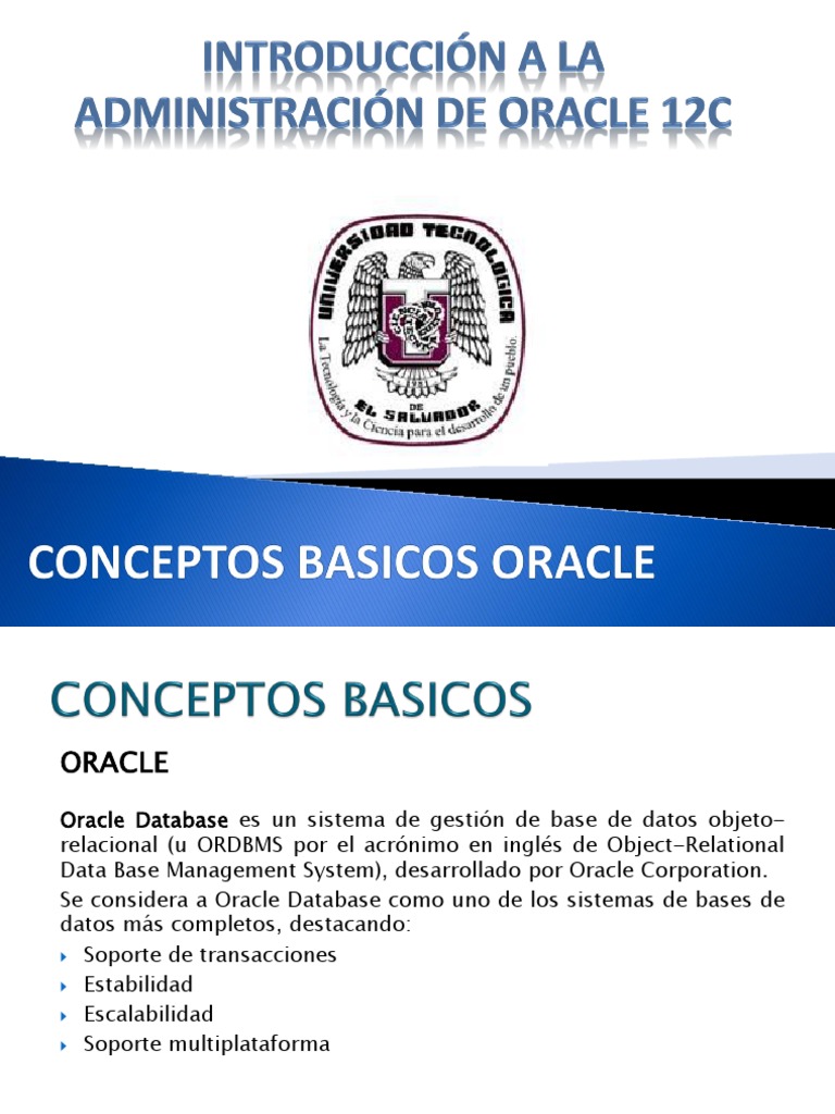 Introduccion A Oracle | PDF | Base de datos Oracle | Oracle Corporation