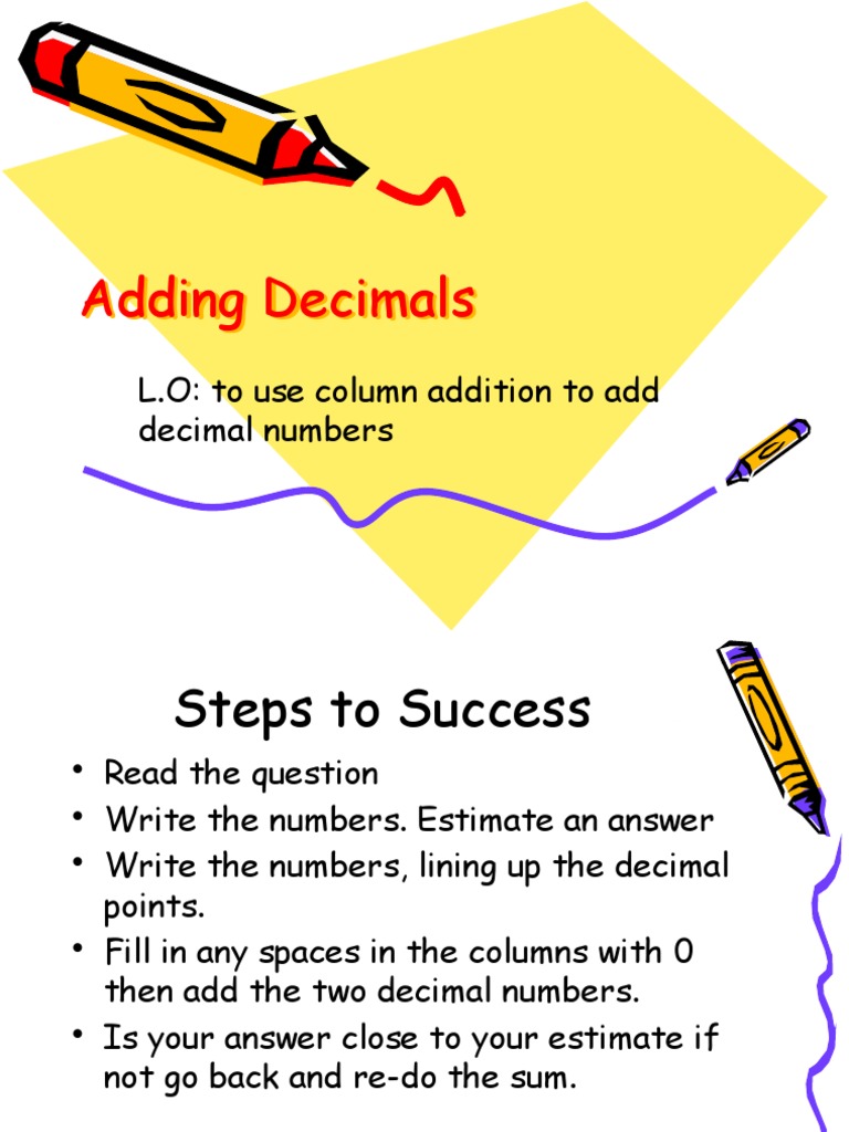 Adding Decimals | PDF | Teaching Mathematics