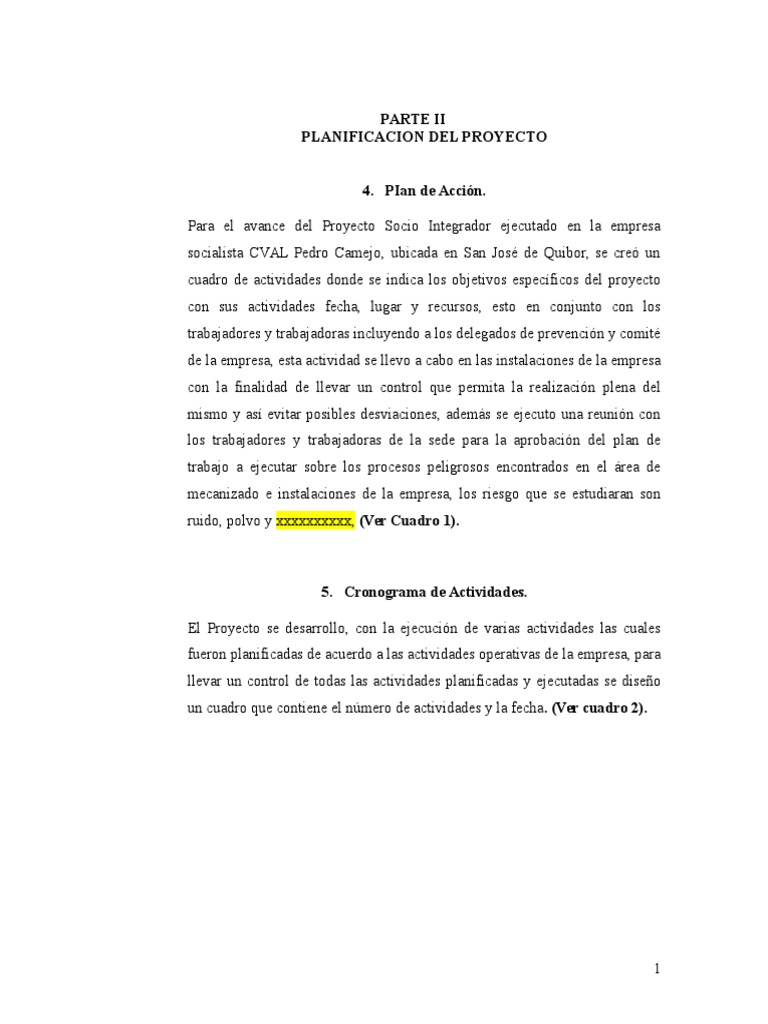 Proyecto UPTAEB Plan de Trabajo | PDF | Seguridad y salud ocupacional | Derecho laboral