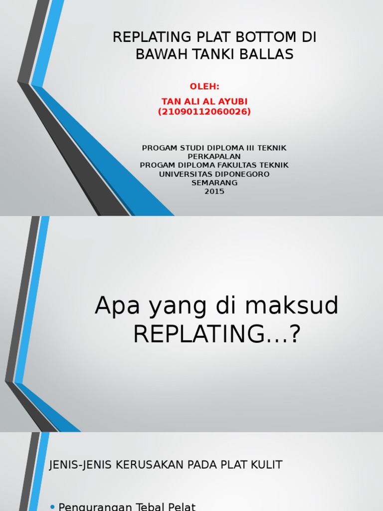 Replating Plat Bottom Kapal | PDF | Griya & Taman
