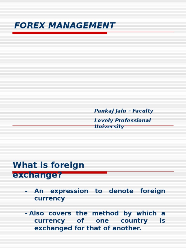 Overview of Foreign Exchange Management | PDF | Foreign Exchange Market ...