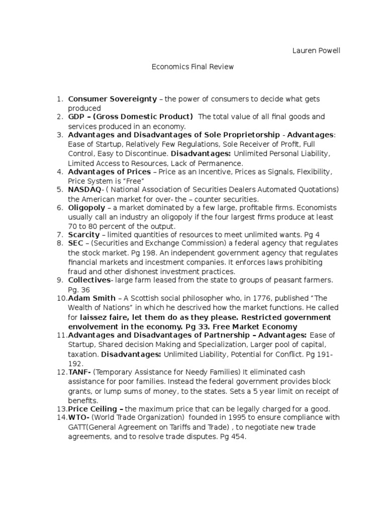 Envolvement in The Economy. PG 33. Free Market Economy | PDF
