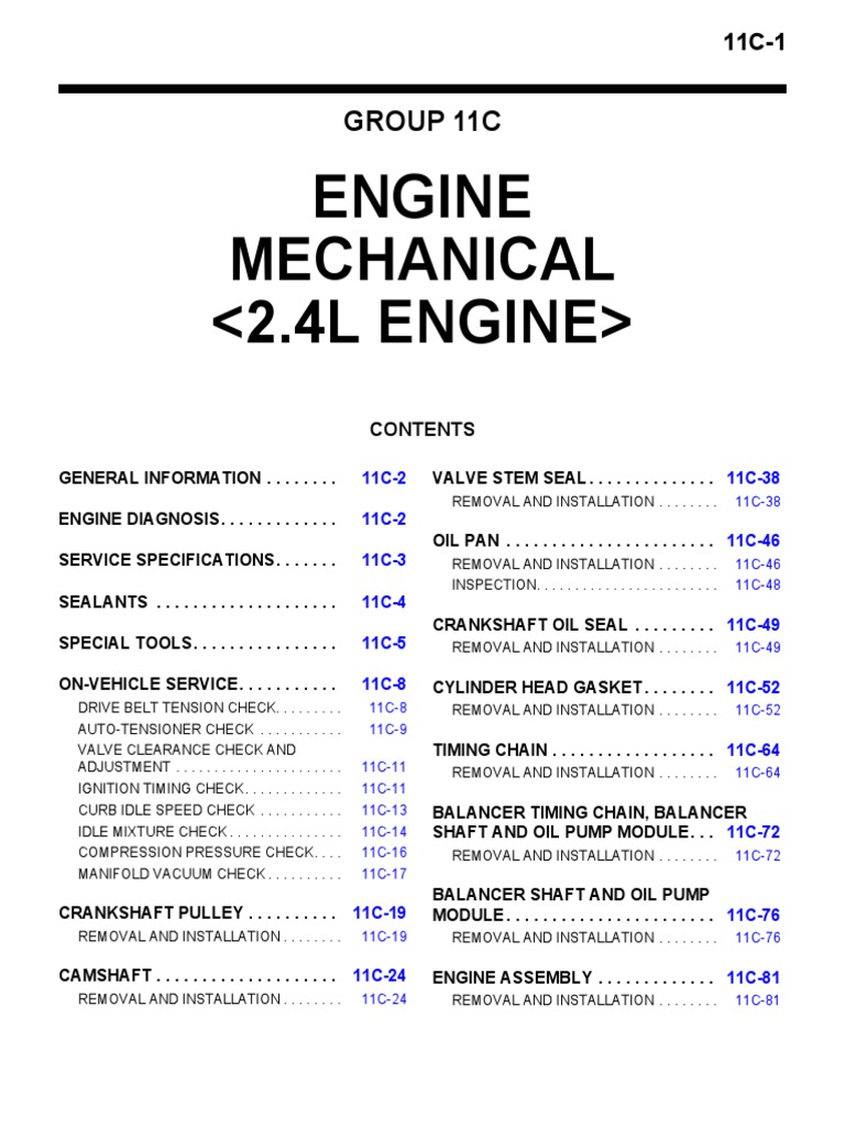 Mitsubishi 4B12 Engine Overview | PDF | Belt (Mechanical) | Ignition System