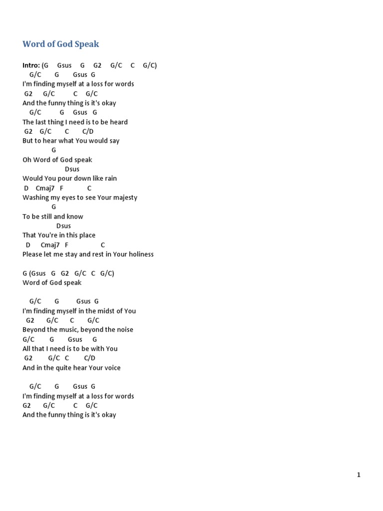 Worship Songs and Prayer Lyrics | PDF | Song Structure | Jesus