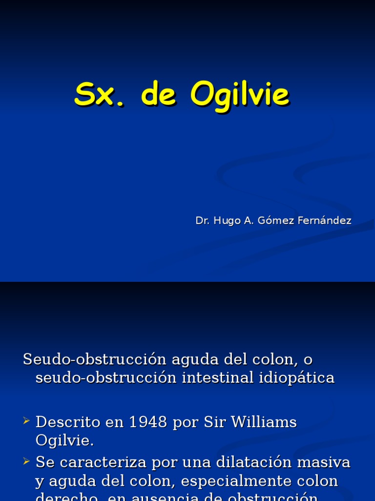 Sindrome de Ogilvie | Enfermedades y trastornos | Gastroenterología