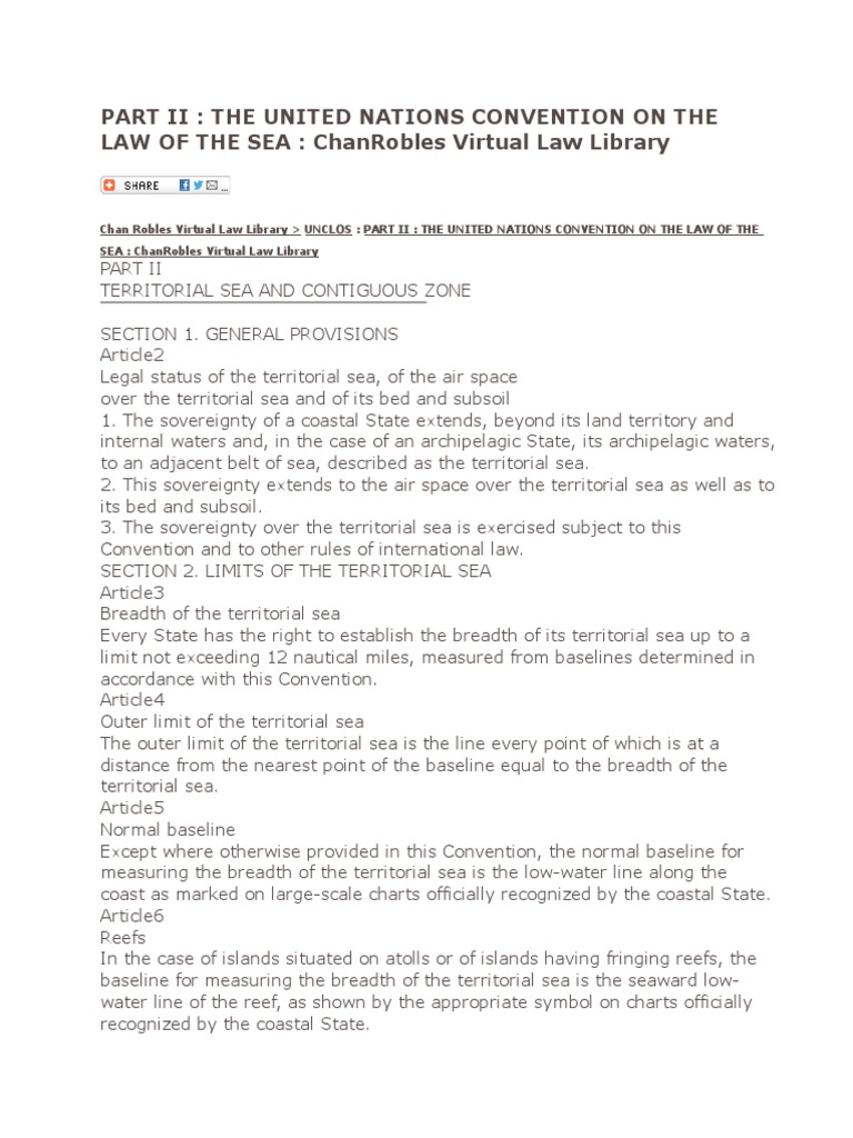 United Nation Convention On The Law of The Sea | PDF | Territorial ...