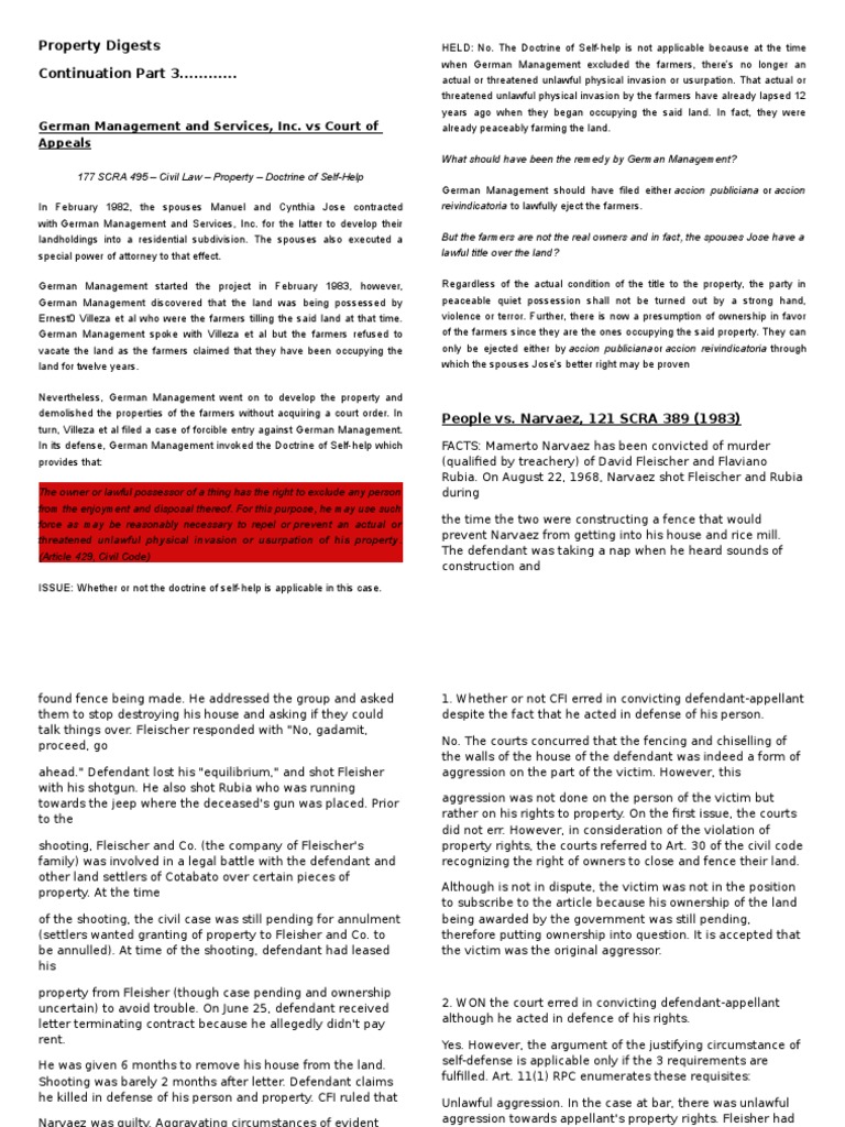 Property Digests | PDF | Lawsuit | Judgment (Law)