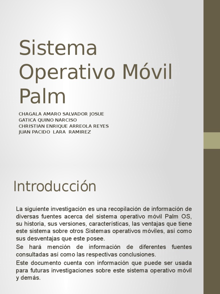 Análisis del Sistema Operativo Palm OS | PDF | Arquitectura de ...