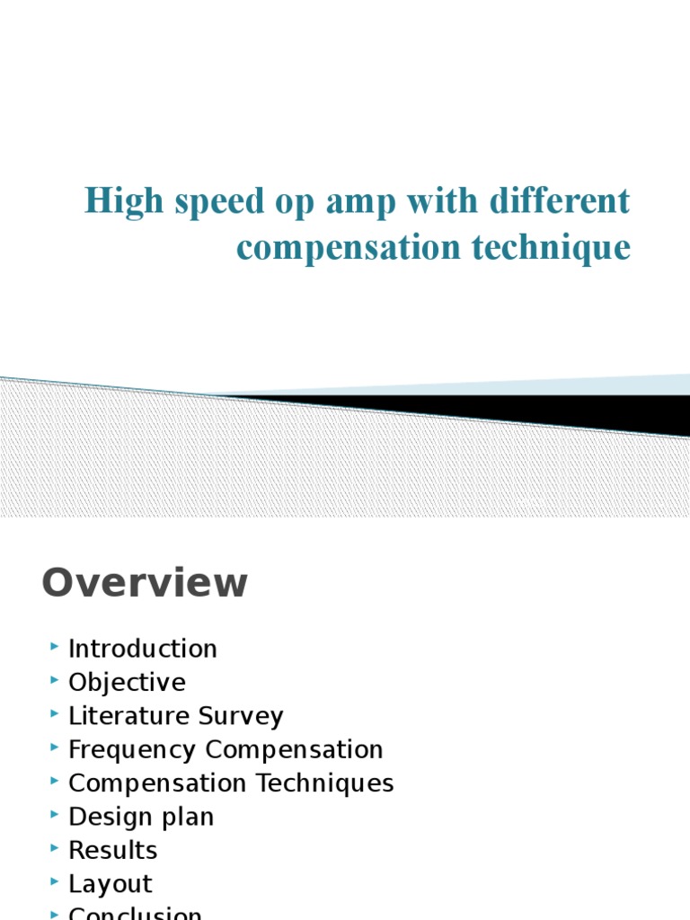Design of High Speed Op Amp With Different | PDF | Amplifier ...