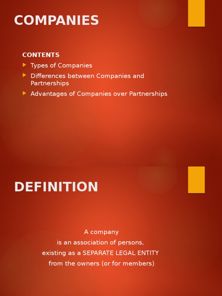 Companies: Types of Companies Differences Between Companies and ...
