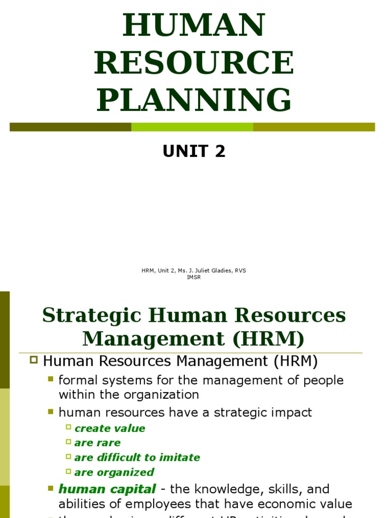 2.2. Human Resource Planning | PDF | Human Resource Management | Layoff