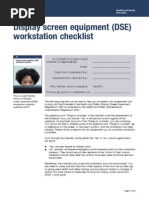 DSE Workstation Assessment Checklist | PDF | Chair | Computer Keyboard