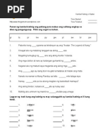 Grade 2 Filipino Worksheet | PDF