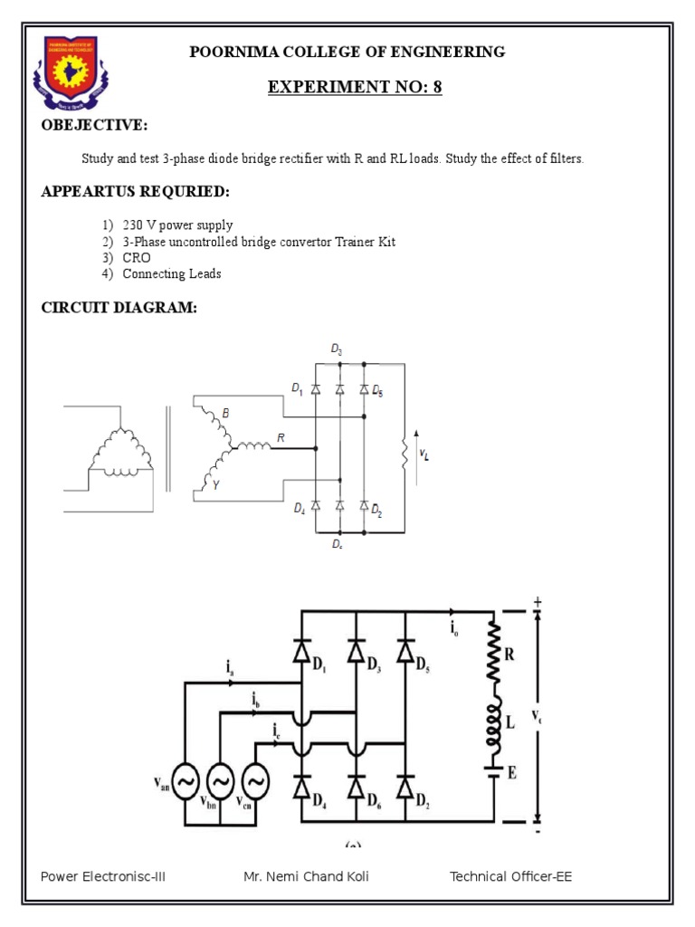 Three-Phase Diode Bridge Rectifier Study | PDF | Mosfet | Rectifier