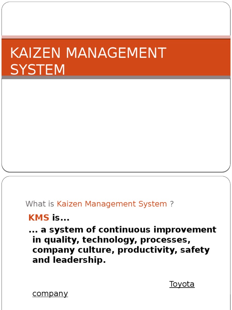 Kaizan | PDF | Systems Theory | Systems Engineering