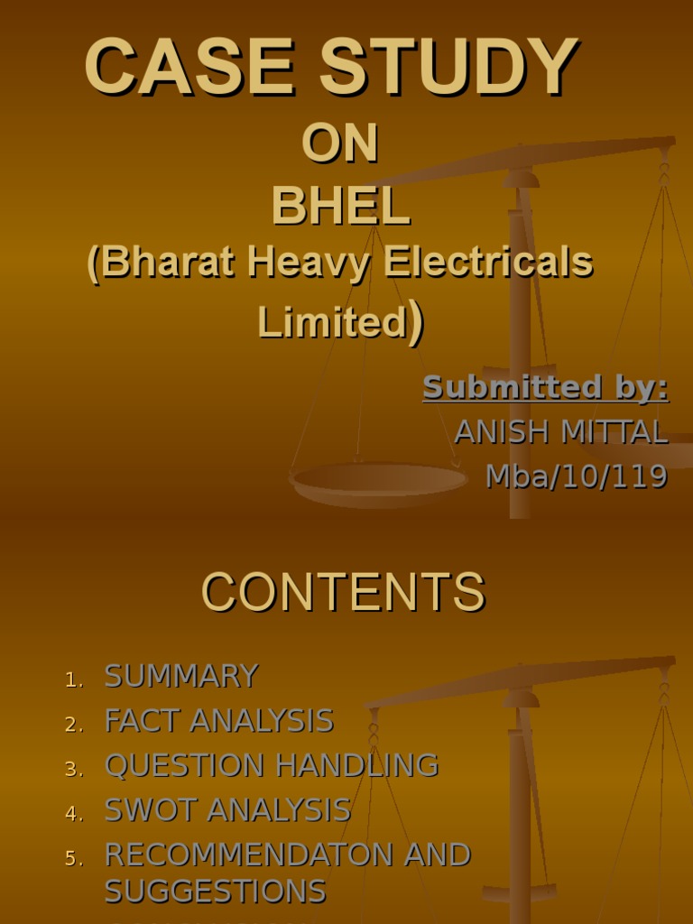 Case Study On Bhel | PDF | Strategic Management | Economies