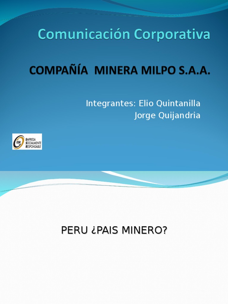 Milpo | PDF | Minería | Recursos humanos