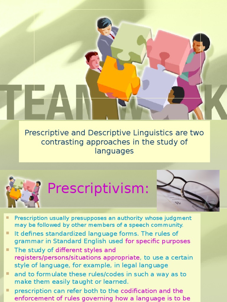Descriptive and Prescriptive For HS Level | PDF | Linguistics | Languages