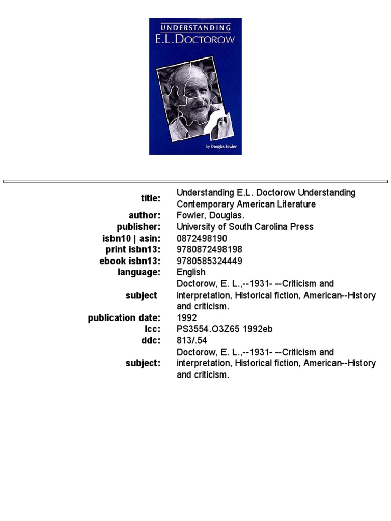 Douglas Fowler-Understanding E PDF | PDF | Narration | Novels