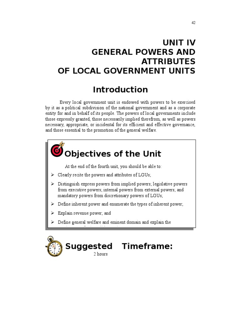 General Powers and Attributes of Local Government Units | PDF | Eminent ...