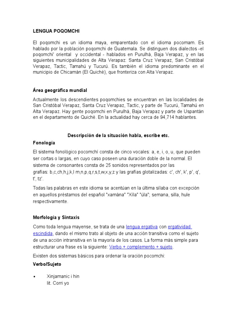 Lengua Poqomchi | Fonema | Los símbolos