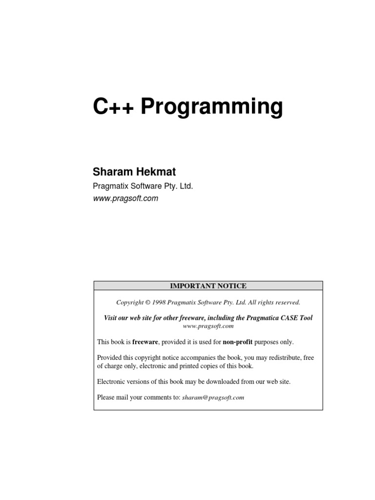 C++ Programming | PDF | Integer (Computer Science) | Byte