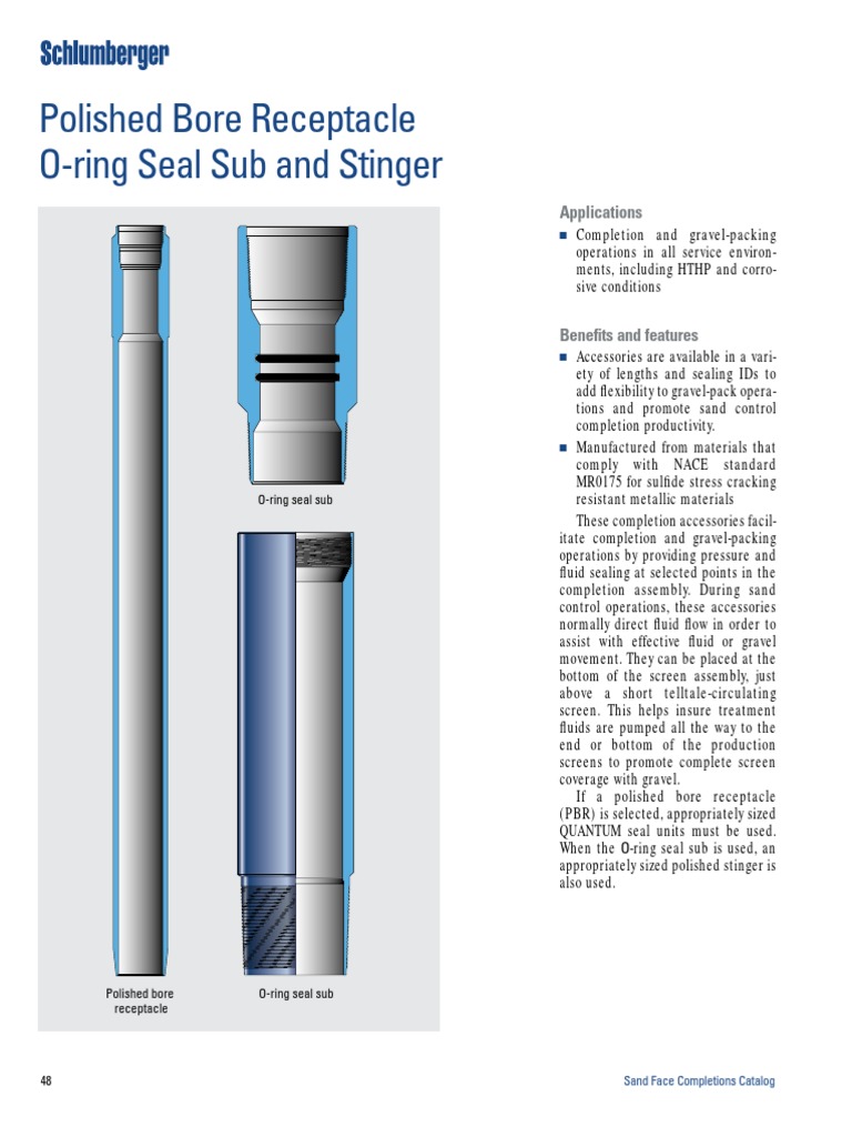 p48 Polished Bore Receptacle o Ring Seal Sub and Stinger | PDF