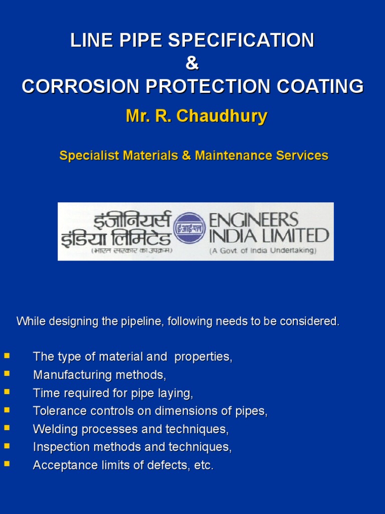 Line Pipe Specification&Corrosion Protection Coating | PDF | Welding ...
