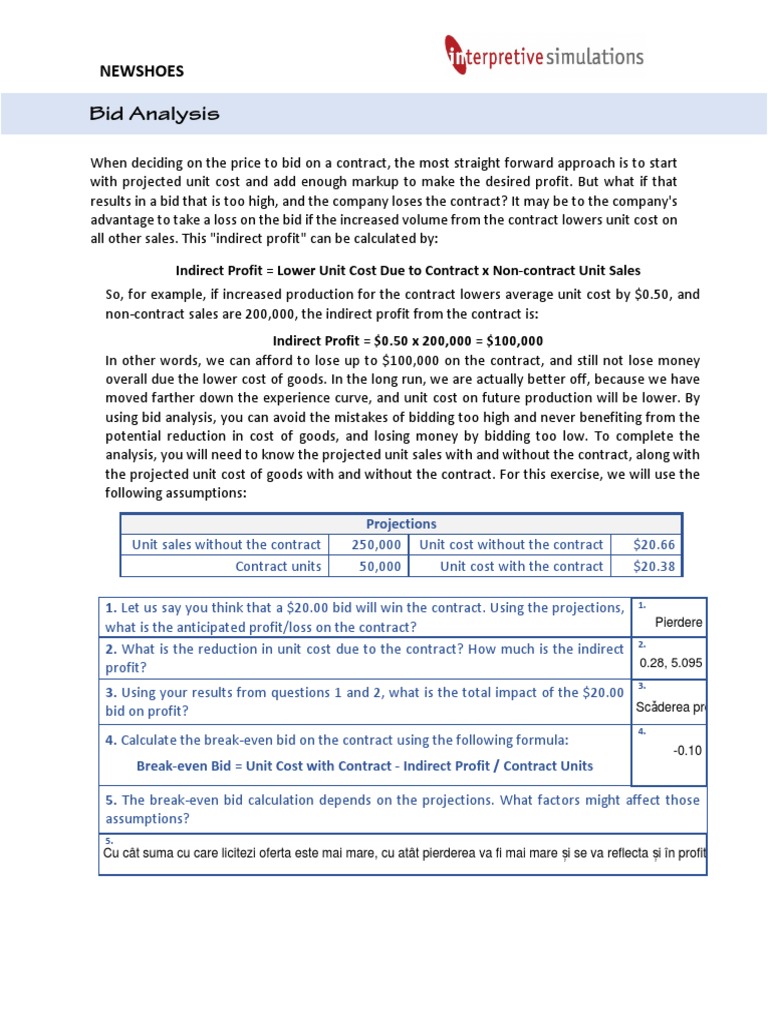 Bid Analysis | PDF