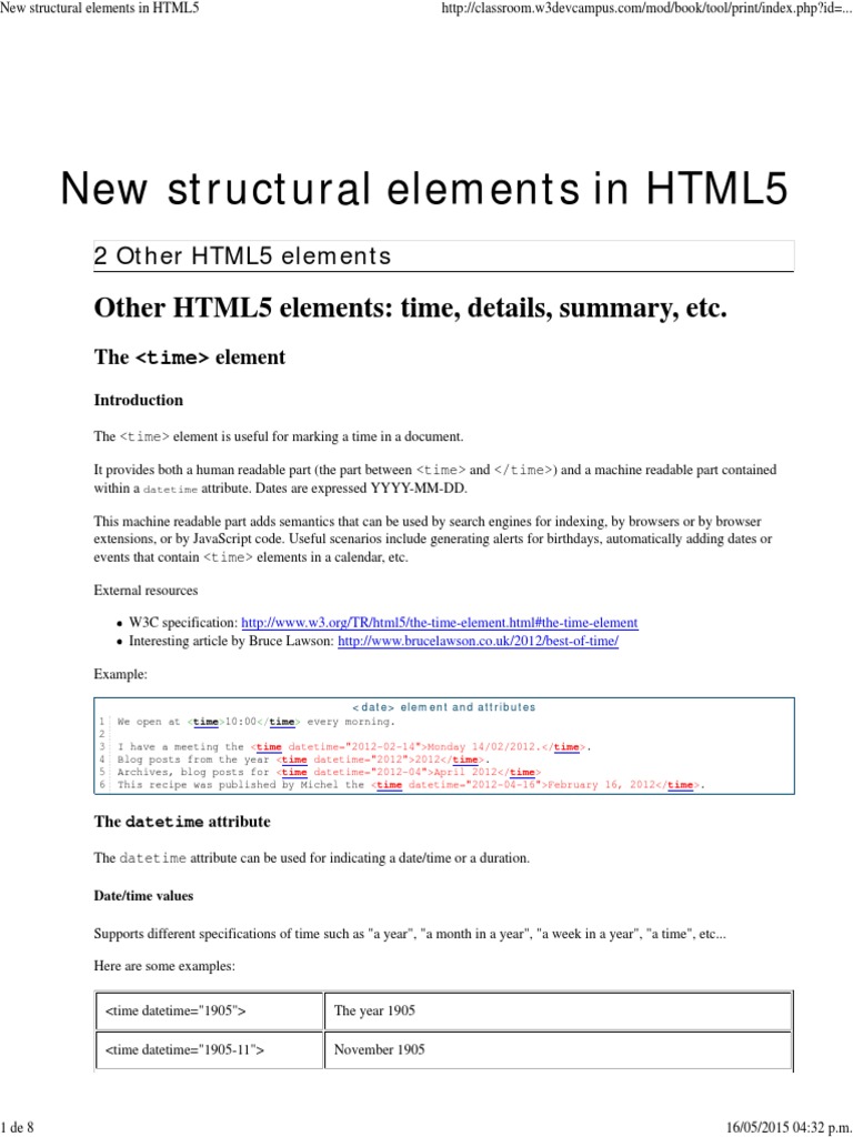 Documento 2 de HTML5 | PDF | Html5 | Cascading Style Sheets