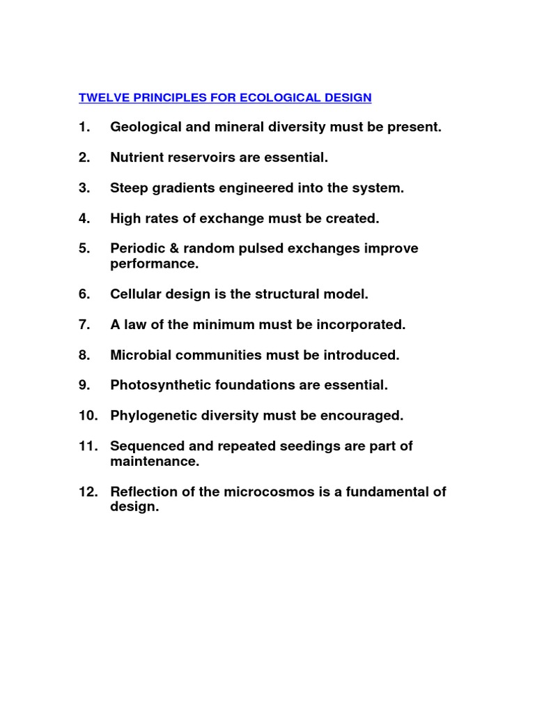 12 PRINCIPLES As LIST PDF | PDF